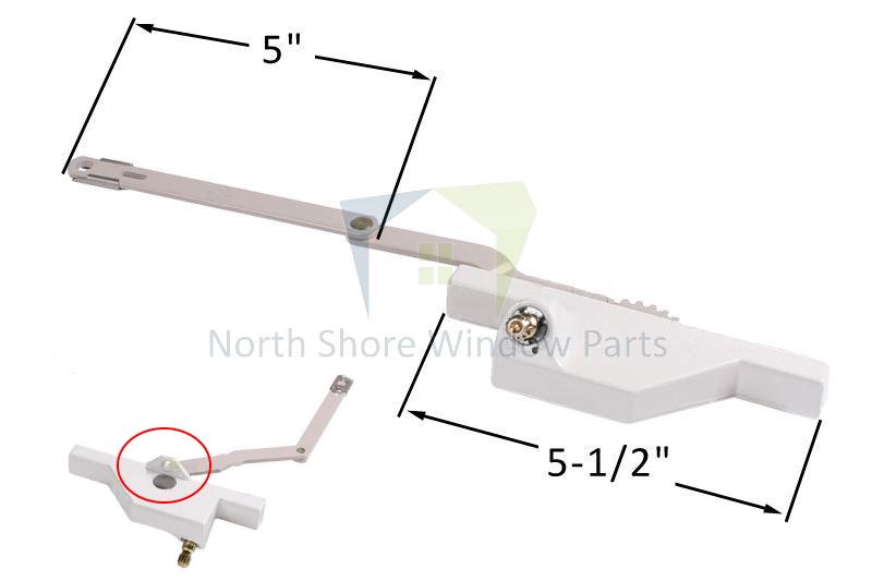 Split Arm Casement Window Operator 'Dyad' Stability Tab 5'' ARM (Truth Hardware 23.66.32.001 ...