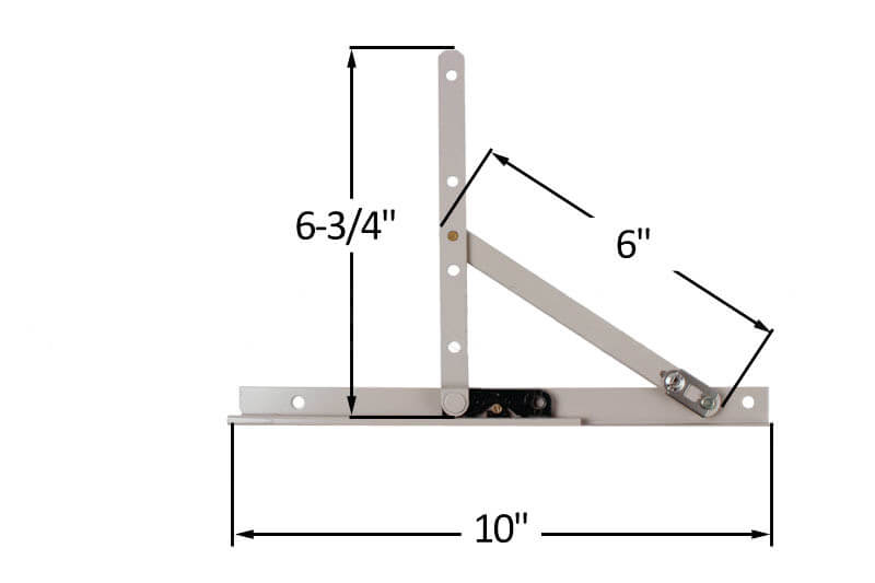 Awning Hinge Assembled 10″ (Truth Hardware 13.13) - Directwindowparts