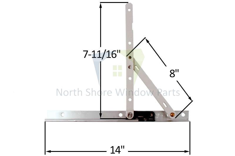 (Standard) Casement Hinge Assembled 14" (Truth Hardware 14.17 ...